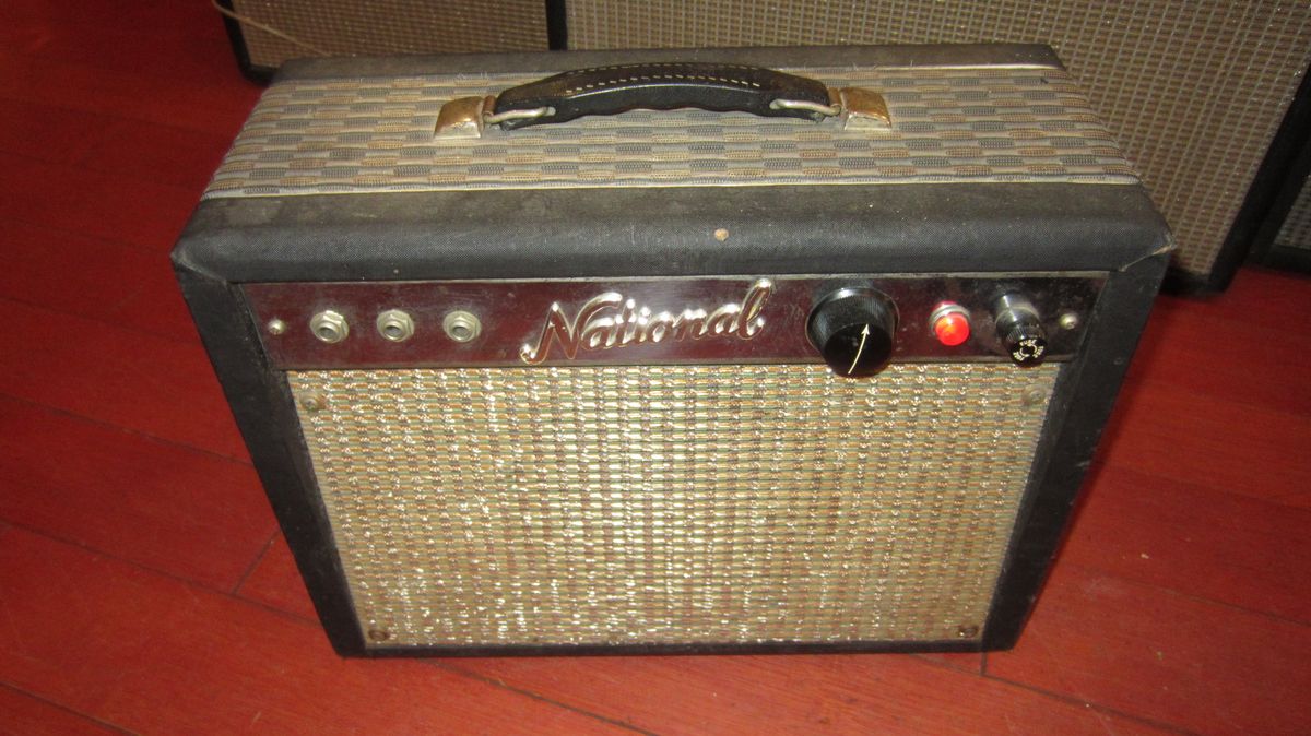1964 National Model 1210 Small Combo Amp Two Tone Grey > Amps & Preamps ...