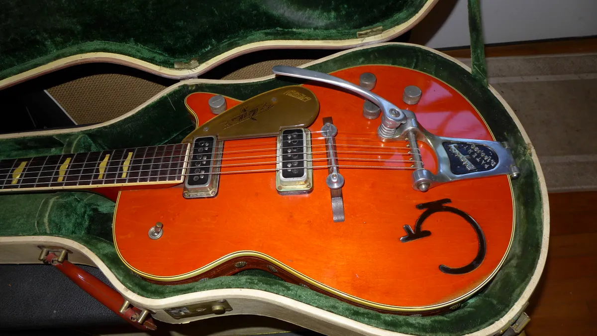 1956 Gretsch Chet Atkins 6121 Orange > Guitars Electric Solid Body | OK ...