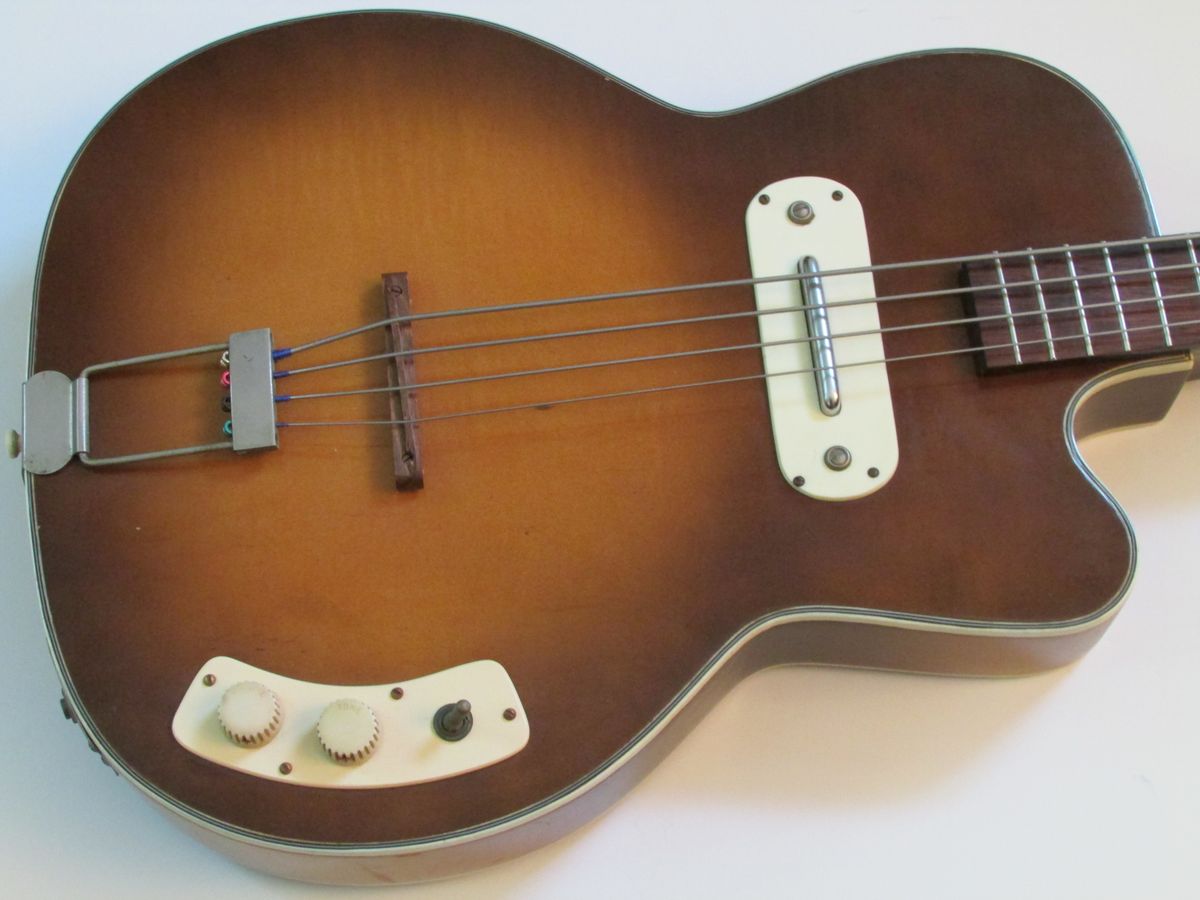 1959 Kay K5965 Pro Bass Brown Sunburst, Very Good, Hard - Gbase