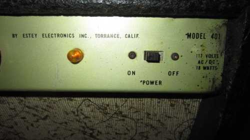 1959 Magnatone Model 401 Small Combo Amp Brown w Psychedelic Grill ...