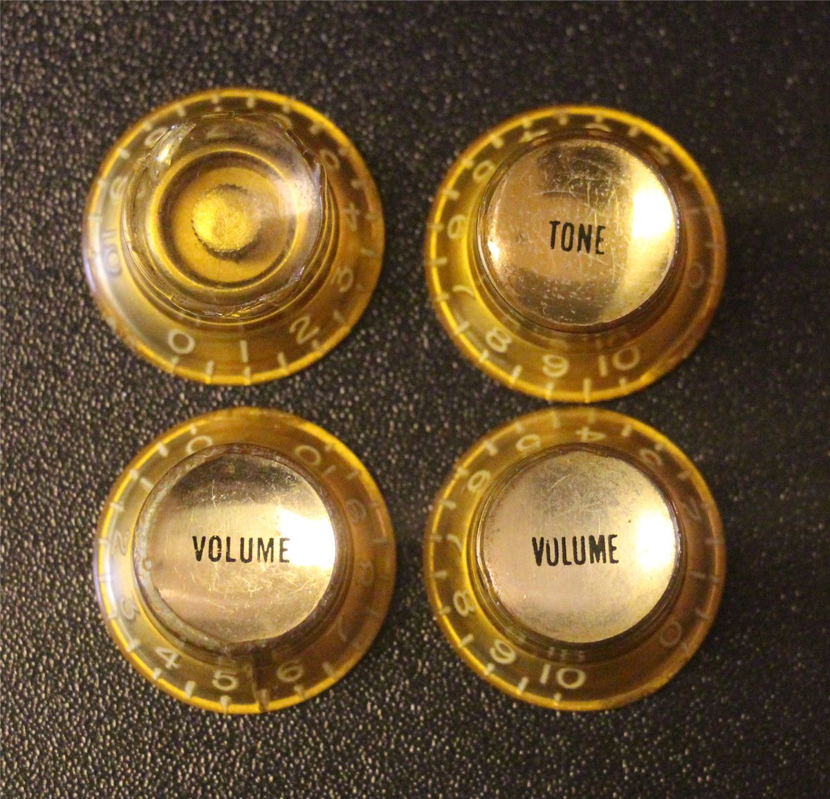 1960 Gibson "Burst" Bell Knob Set Gold > Guitar Parts | AJ's Music and ...