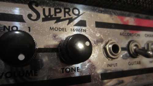 1960 Supro Model 1696TN Grey Tolex w/ White Stripe > Amps & Preamps ...