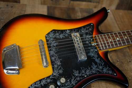1960 Teisco E-110 Tulip Sunburst Sunburst > Guitars Electric Solid Body ...