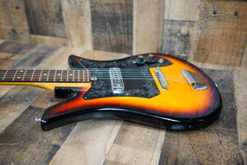 1960 Teisco E-110 Tulip Sunburst Sunburst > Guitars Electric Solid Body ...