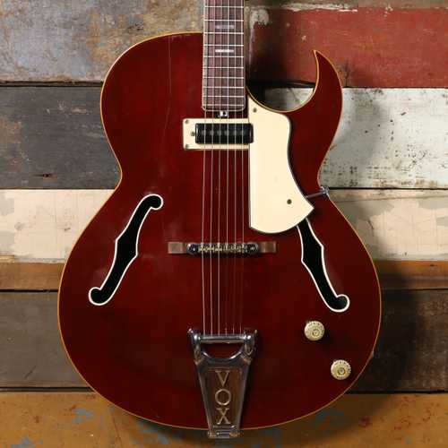 1960 Vox 1960's V287 Saturn Hollowbody Burgundy > Guitars Electric ...