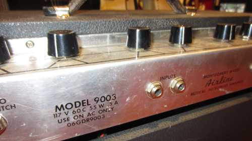 1961 Airline Model 9003 Combo Amp Black and White > Amps & Preamps ...