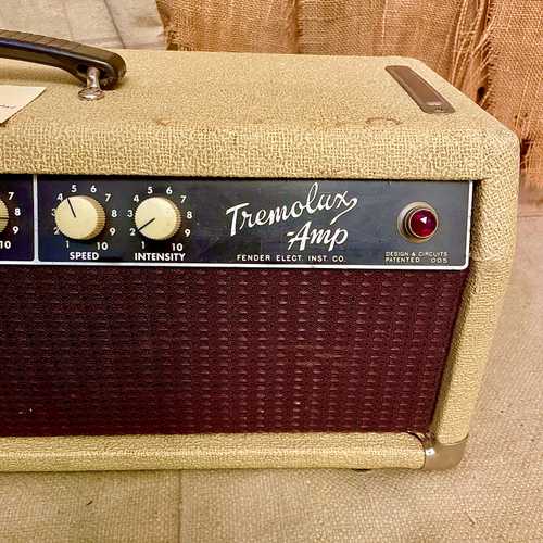1961 Fender Tremolux Amplifier Head Blonde > Amps & Preamps | Southside ...