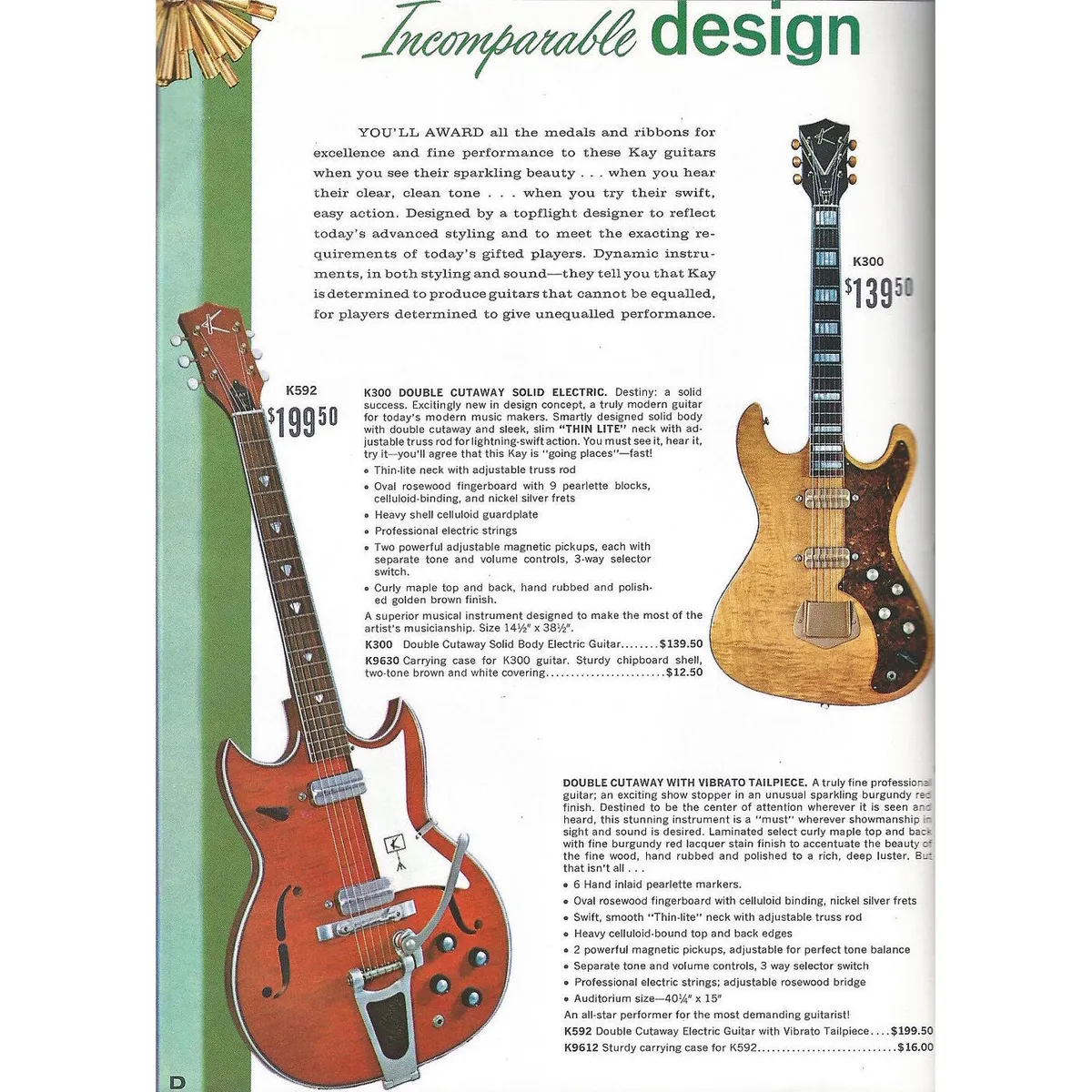 1962 Kay Natural > Guitars Electric Solid Body | Tone Wolf