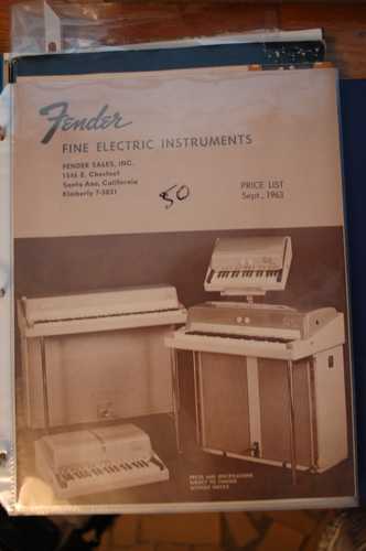 1963 Fender Price guide Catalog > Books, Videos & Instructional | Greg ...