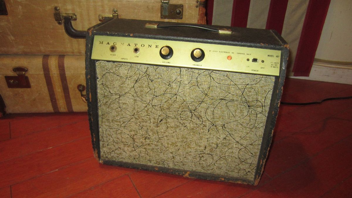 1964 Magnatone Model 401 small combo tube amp Black > Amps & Preamps ...