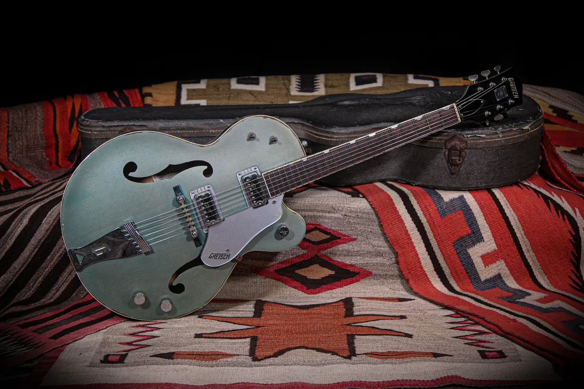 1965 Gretsch Double Anniversary 6117 Ice Blue Metallic > Guitars ...