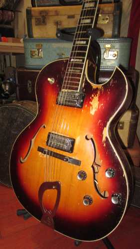 1965 Guild CE-100D Hollowbody Electric Sunburst > Guitars Electric Semi ...