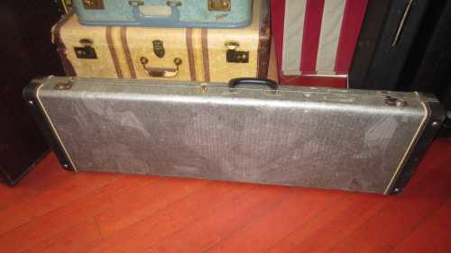 1965 Fender Mustang Bass Case Grey with Orange Interior > Cases ...