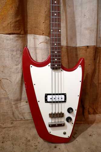 1966 Hallmark Sweptwing Bass Red > Guitars Bass | Southside Guitars