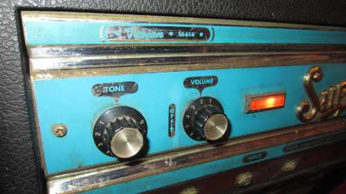 1967 Supro Trojan S6616 Comp Tube Amp w/ Tremolo Black and Chrome and ...
