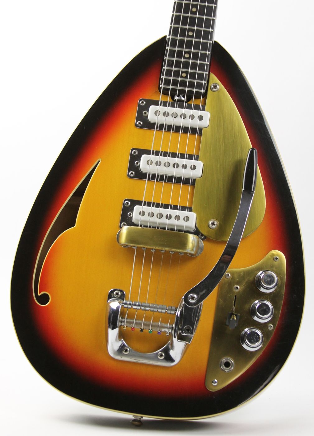 1967 Vox Mark VI Tear Drop V252 Sunburst > Guitars Electric Semi-Hollow ...