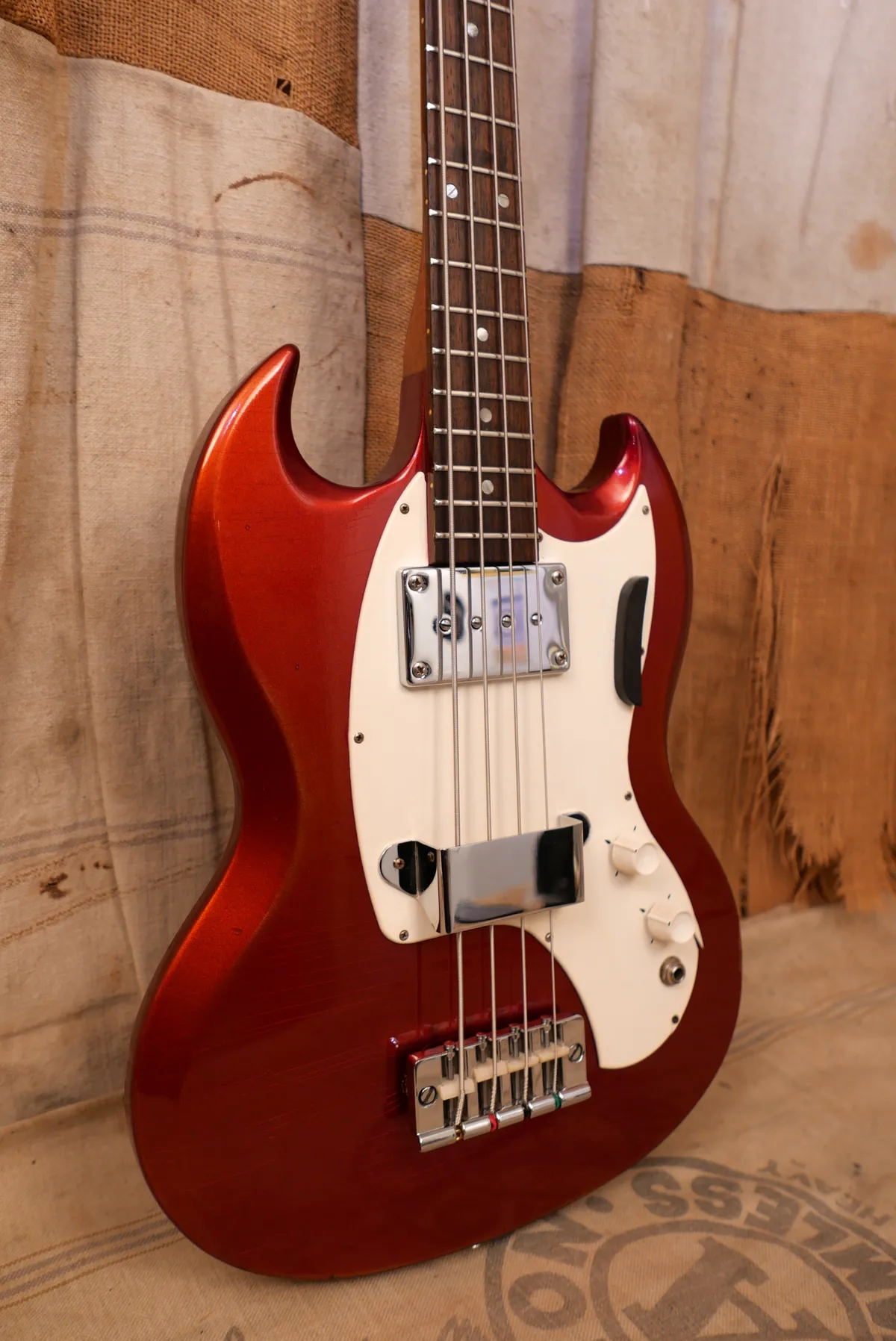 1968 Gibson Melody Maker Bass SG EB Sparkling Burgundy Metallic ...