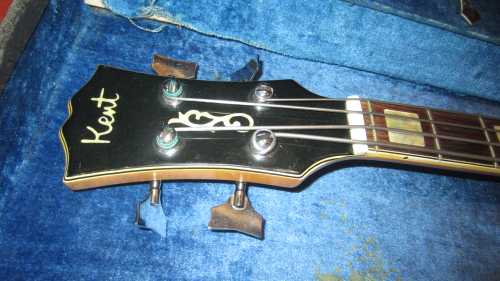 1968 Kent Model 822 Hollowbody Bass Natural > Guitars Electric Solid ...