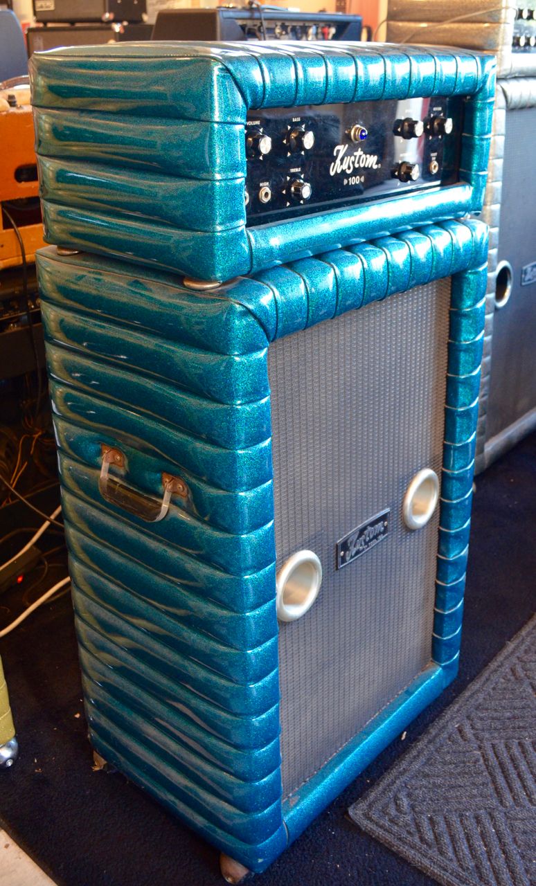 1968 Kustom K100-2 Blue Sparkle > Amps & Preamps | Killer Vintage