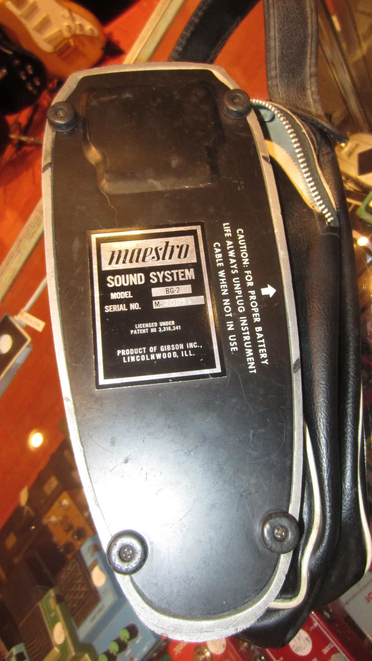 1968 Maestro Boomerang Wah Wah Pedal Black and Orange > Effects ...