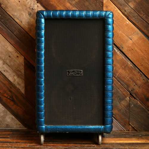 1969 Kustom 1969 2x15 Speaker Cab Blue Sparkle Tuck & Roll > Amps ...