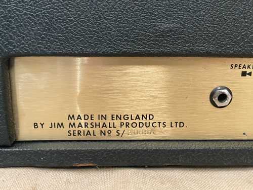 1969 Marshall Model 1986 50 Watt Bass Small Box Metal Face > Amps ...