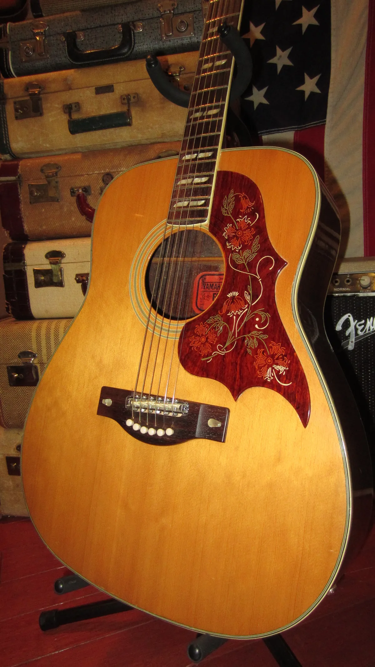 1969 Yamaha FG-300 Red Label Flattop Acoustic Natural > Guitars Flattop ...