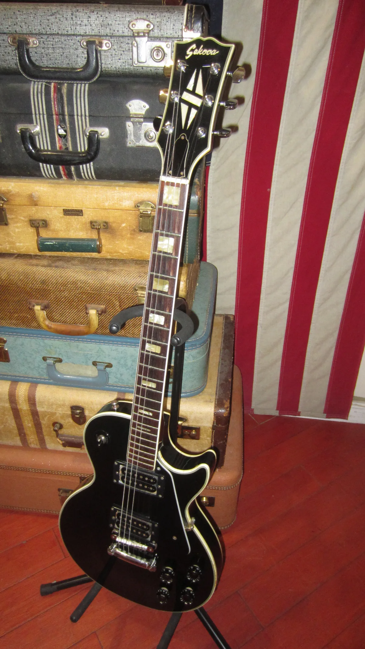 1975 Sekova Les Paul Custom Copy Black Beauty > Guitars Electric Solid ...
