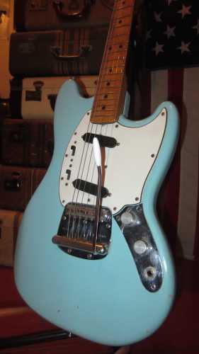 1976 Fender Mustang Blue > Guitars Electric Solid Body | Rivington Guitars