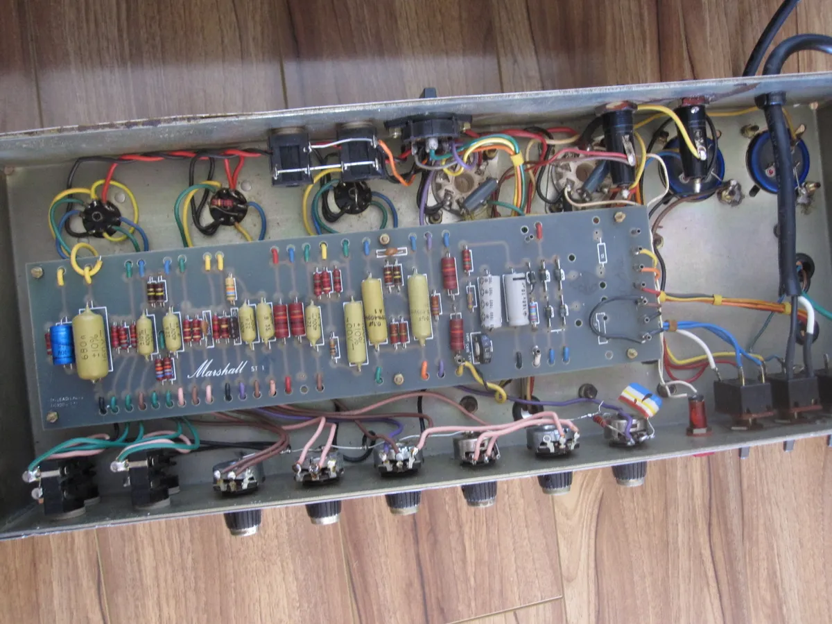 1976 VINTAGE MARSHALL JMP MKII PLEXI CIRCUIT METAL PANEL 50W AMPLIFIER ...