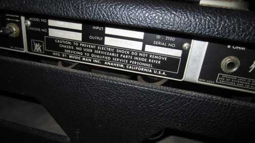 1979 Music Man 100 B Bass Amp Head Black > Amps & Preamps | Rivington ...