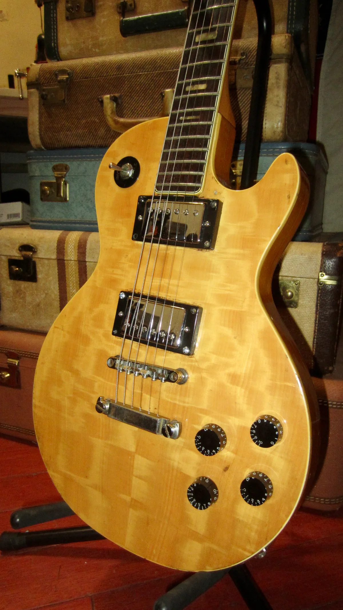 1981 Aria Les Paul Custom Copy Natural > Guitars Electric Solid Body ...