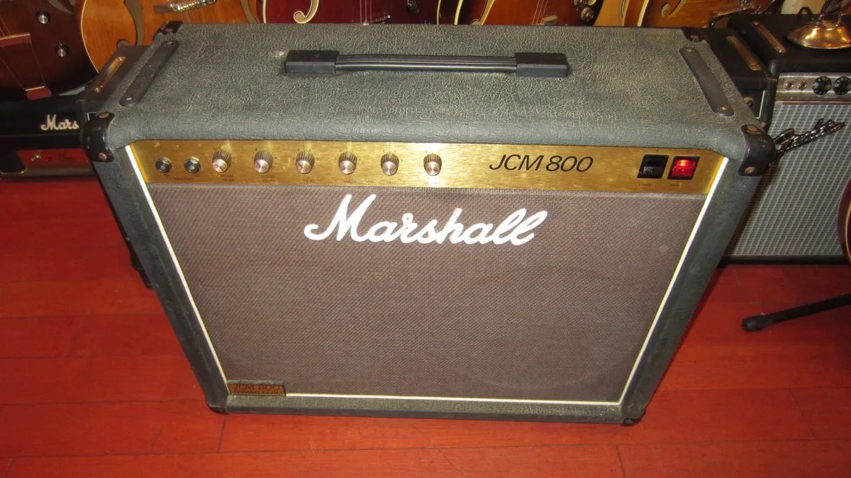 1985 Marshall JCM800 Model 4104 50 Watt Lead Combo Amp Black > Amps ...