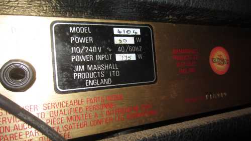 1985 Marshall JCM800 Model 4104 50 Watt Lead Combo Amp Black > Amps ...