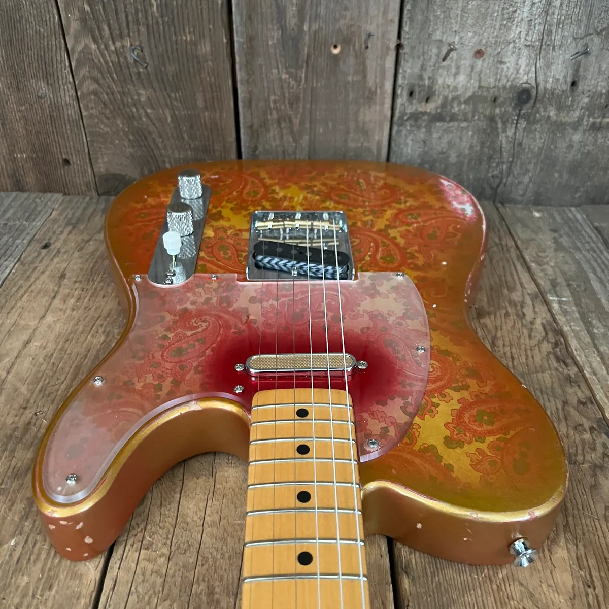 1985 Fender Tele Partscaster Gold Paisley > Guitars Electric Solid Body ...