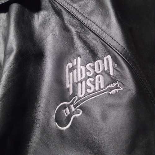1995 Gibson Gibson USA Leather Jacket Black > Apparel | AxeShop Inc.