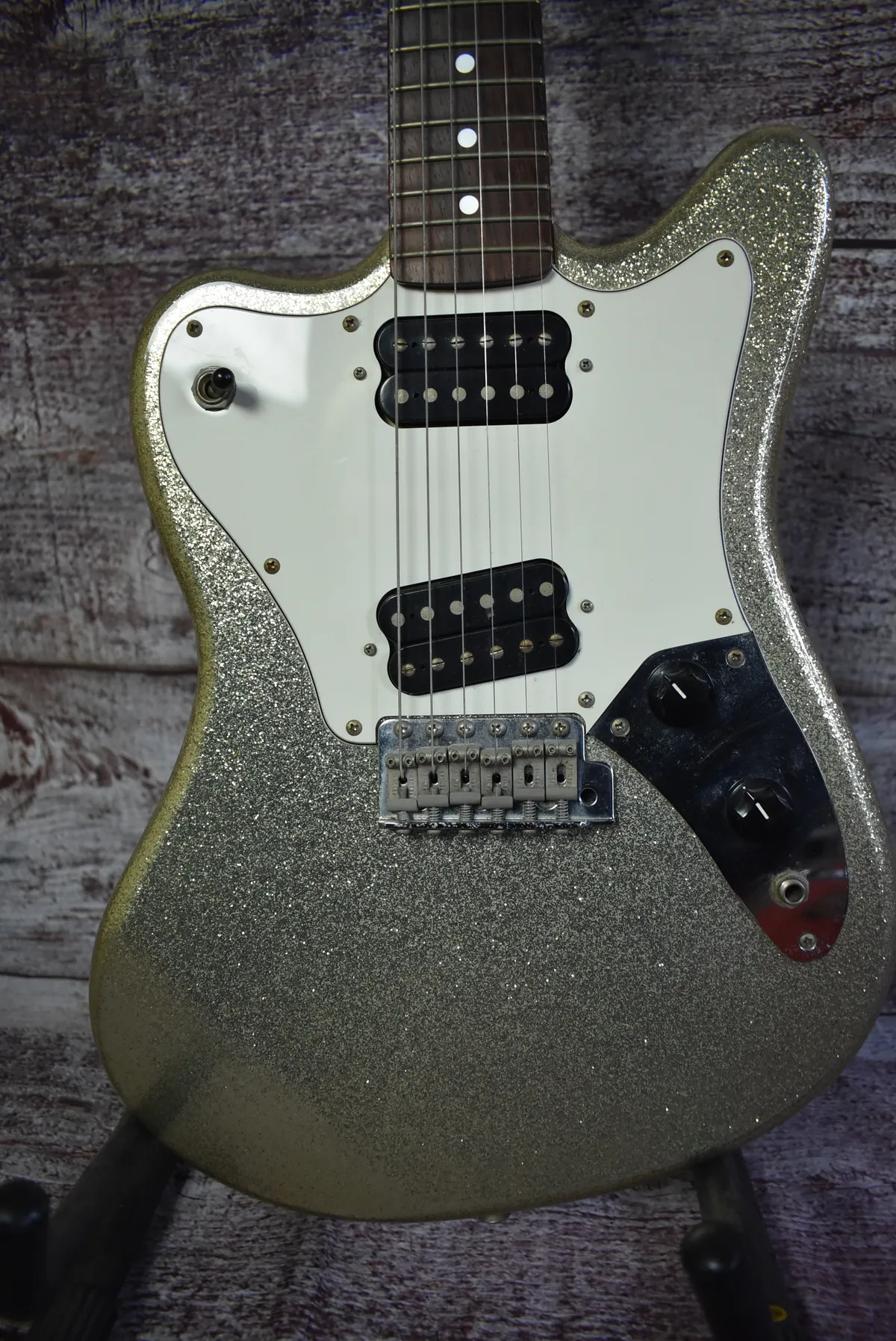 1996 Fender Squier Super-Sonic Silver Sparkle > Guitars Electric Solid ...