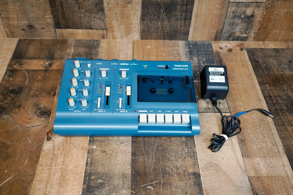 2000 Tascam Porta 02 mkII Ministudio 4-Track Cassette Recorder Blue ...