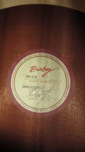 2000 Taylor Baby Taylor 301 GB Natural > Guitars Acoustic | Rivington ...