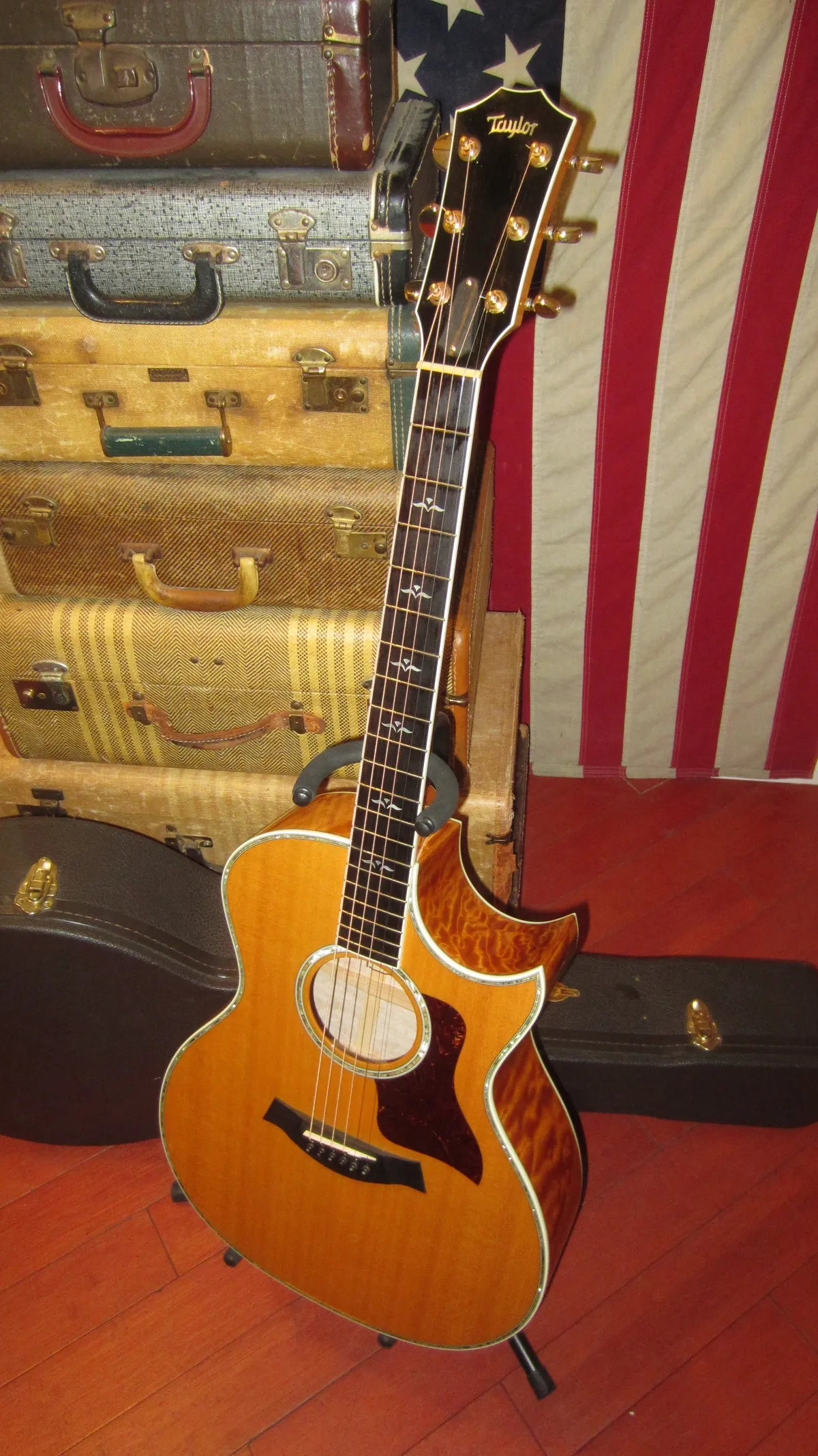 2001 Taylor Model 614-CE Acoustic Electric Cutaway Natural > Guitars ...
