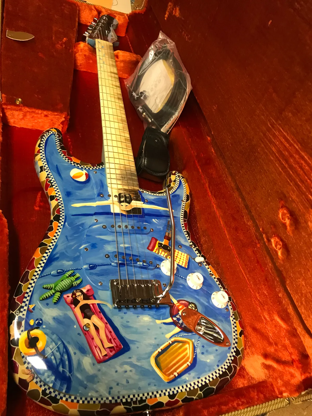 2003 Fender Custom Shop SPLASH STRAT HAND PAINTED > Guitars Electric ...