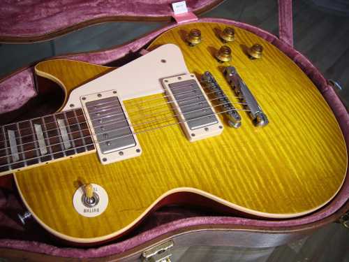 2007 Gibson 1960 Les Paul Standard Reissue Flamed Amber Top Red Sides ...