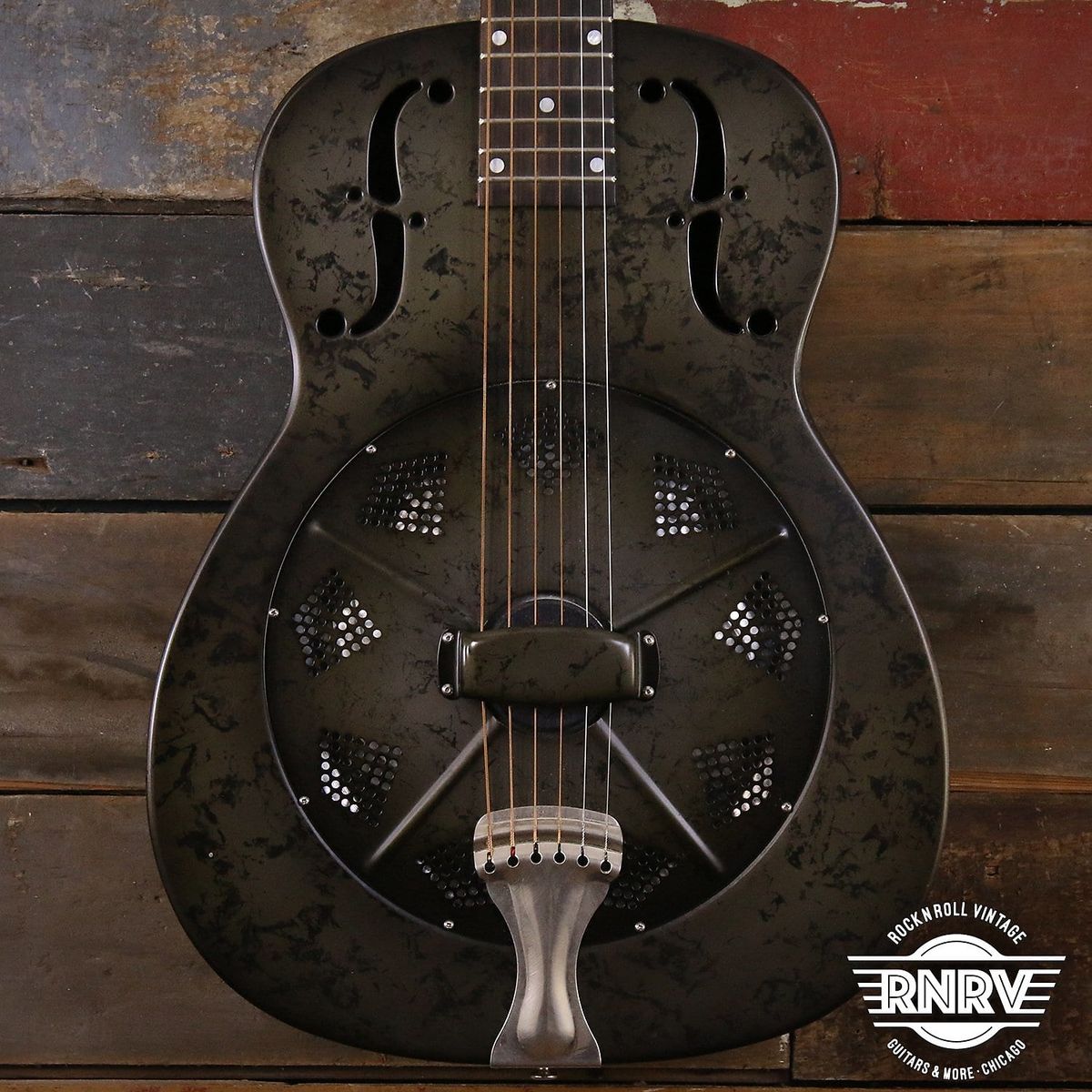 2011 National Resophonic Steel Body Resonator NRP "B" Rust Black ...