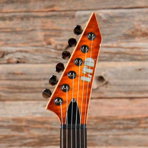 2014 ESP LTD MH-100QMNT LTD MH-100QMNT Sunburst Amber Sunburst ...
