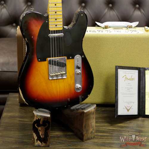 2017 Fender Custom Shop 1952 Telecaster Relic Maple Fretboard 3 Tone ...