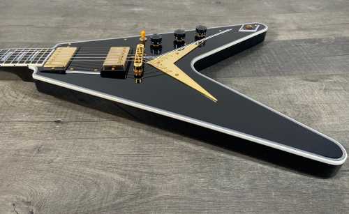 2017 Gibson Custom Shop Flying V Custom Ebony > Guitars Electric Solid ...