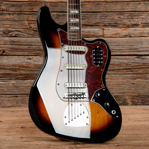 2017 Squier Vintage Modified Bass VI Vintage Modified Bass VI Sunburst ...