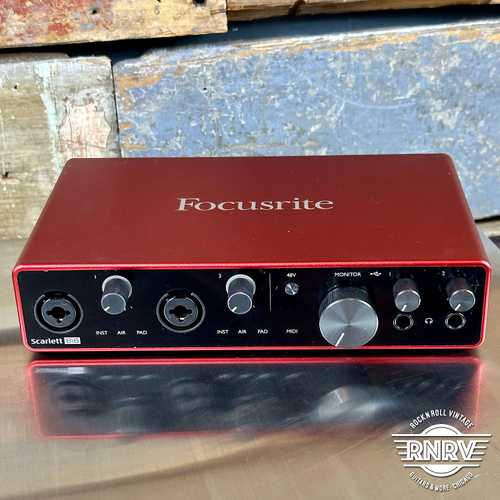 2019 Focusrite Scarlett 8i6 3rd Gen USB Audio Interface Red / Black > P ...