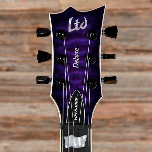 2020 ESP LTD Viper-1000 LTD Viper-1000 Purple See Thru Purple Sunburst ...