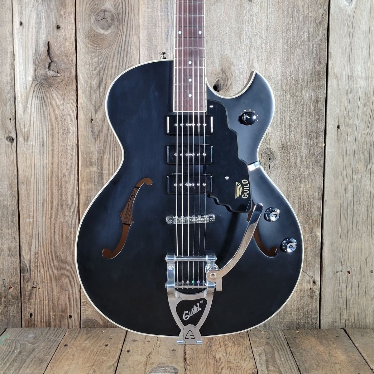 2021 Guild Starfire 1 Jet 90 Satin Black > Guitars Electric Semi-Hollow ...